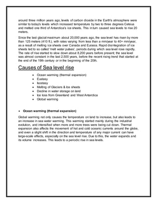 Sea level rise | DOCX