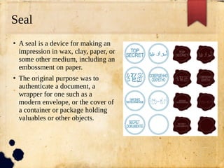 Seal impressions | PDF