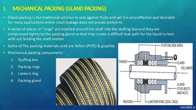 sealing system for rotating shafts ( mechanical seals and packing )