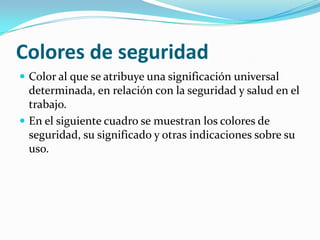 Señalización de seguridad | PPTX