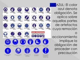 Señalización de seguridad y salud (industrial). Colores reglamentarios ...
