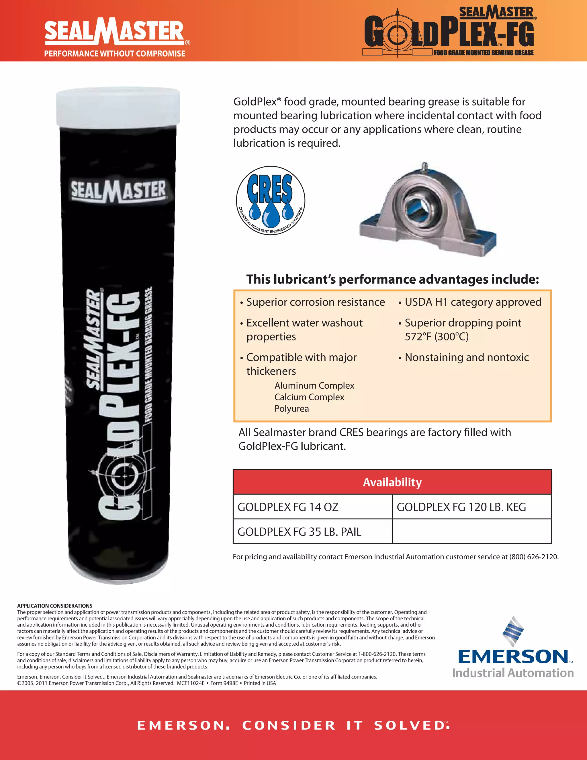 Sealmaster gold plex | PDF