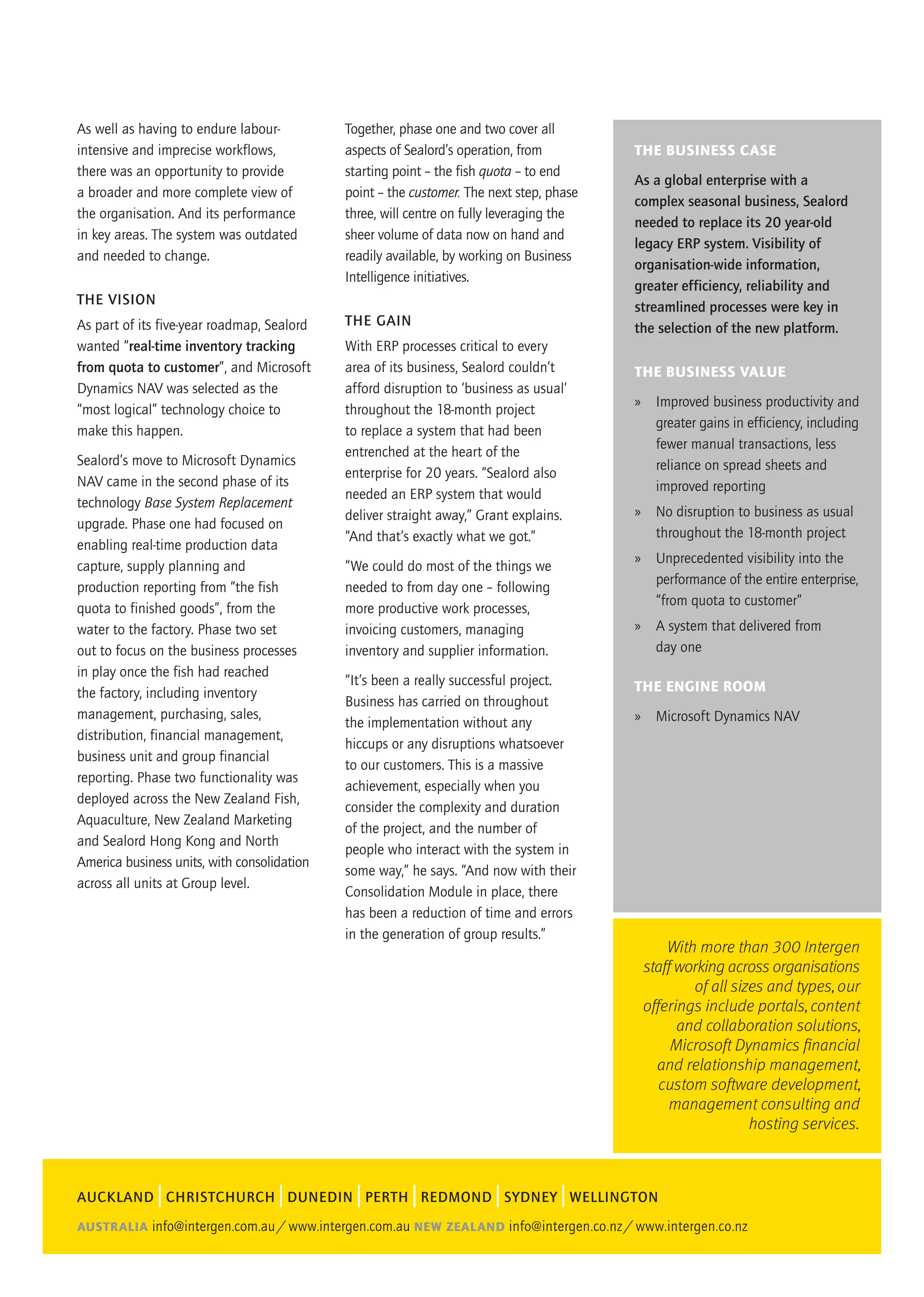Sealord (case study) | PDF