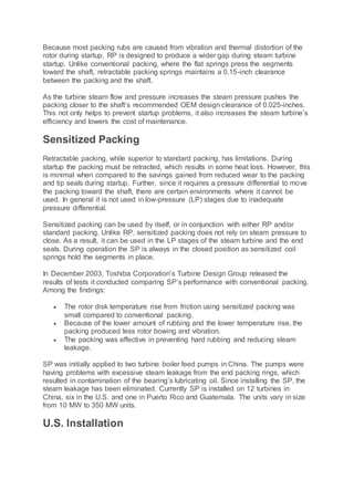 Seals of turbine and improvement | DOCX