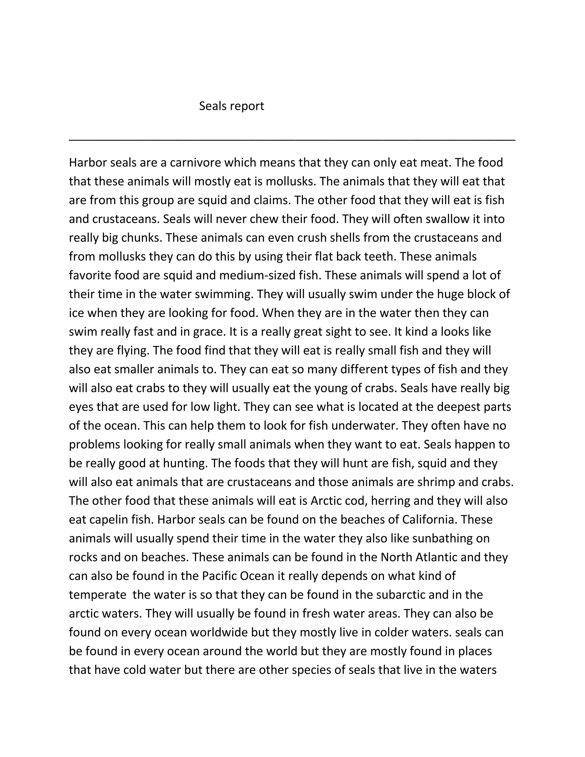 Seals report | DOCX