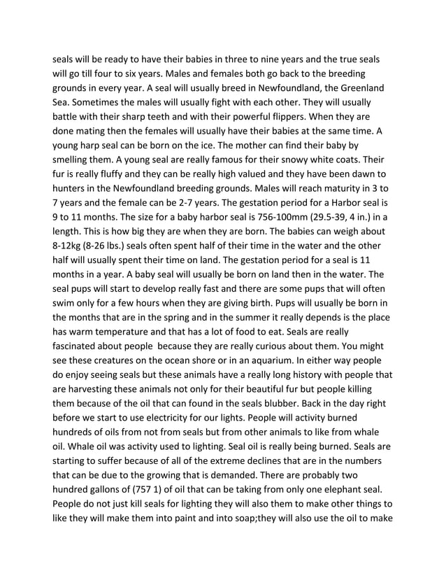 Seals report | PDF