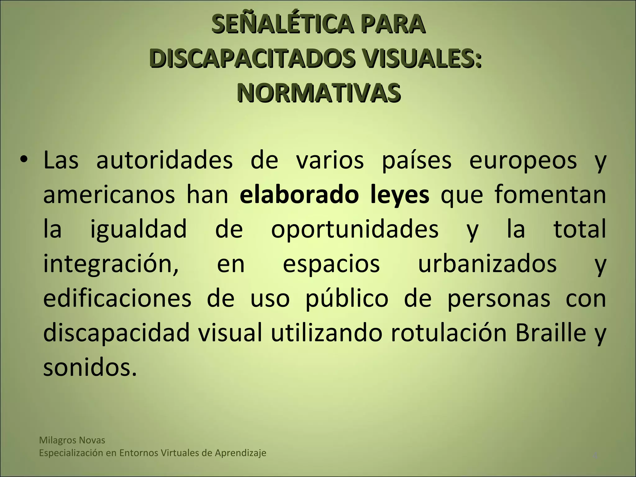 Señalética para Discapacitados Visuales | PPT