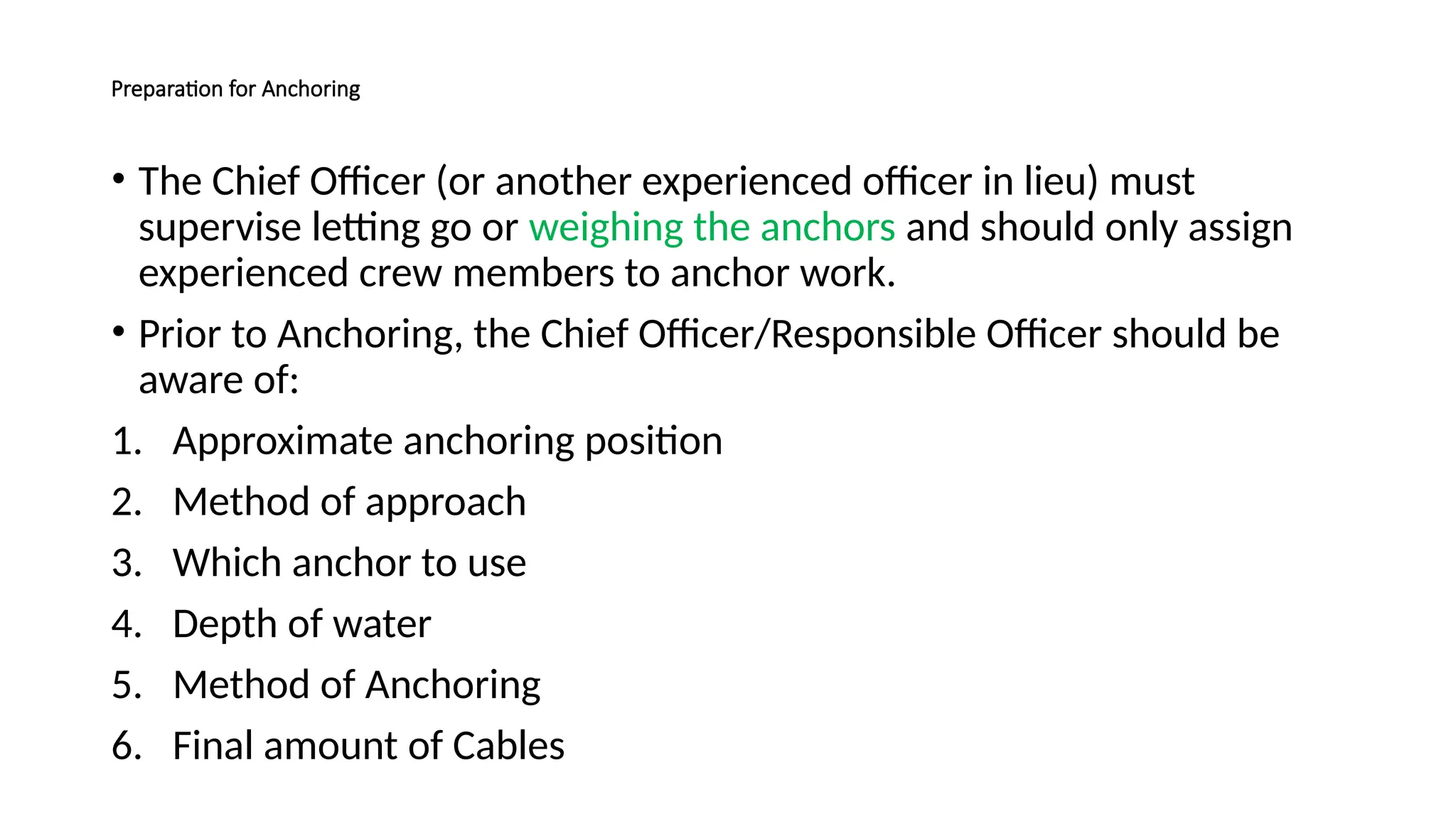 Seamanship 1: Anchoring Proceedures.pptx