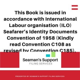 Seaman discharge book cdc ilo seafarers identity documents 1958 C108 ...
