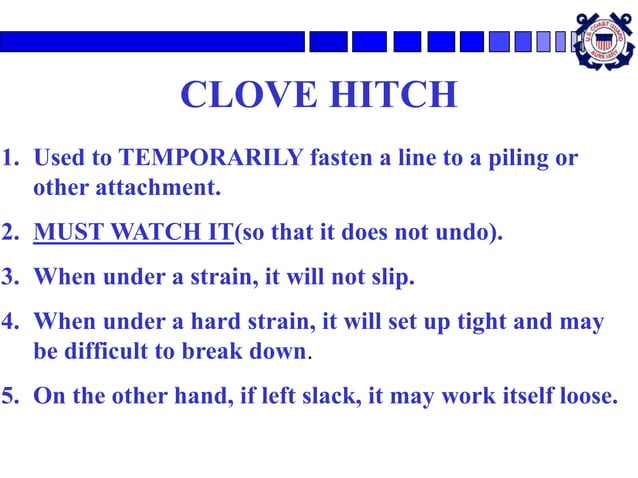 Seamanship (Marlinespike) | PPTX | Needlework | Arts and Crafts