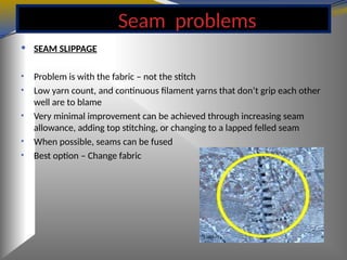 SEAM CLASSIFICATION IN PATTERN MAKING AND KNITTING .ppt