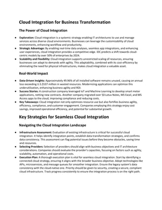 Seamless Cloud Integration: Leveraging Application Modernization for ...