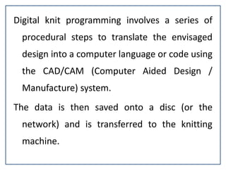 Seamless garment knitting | PPTX