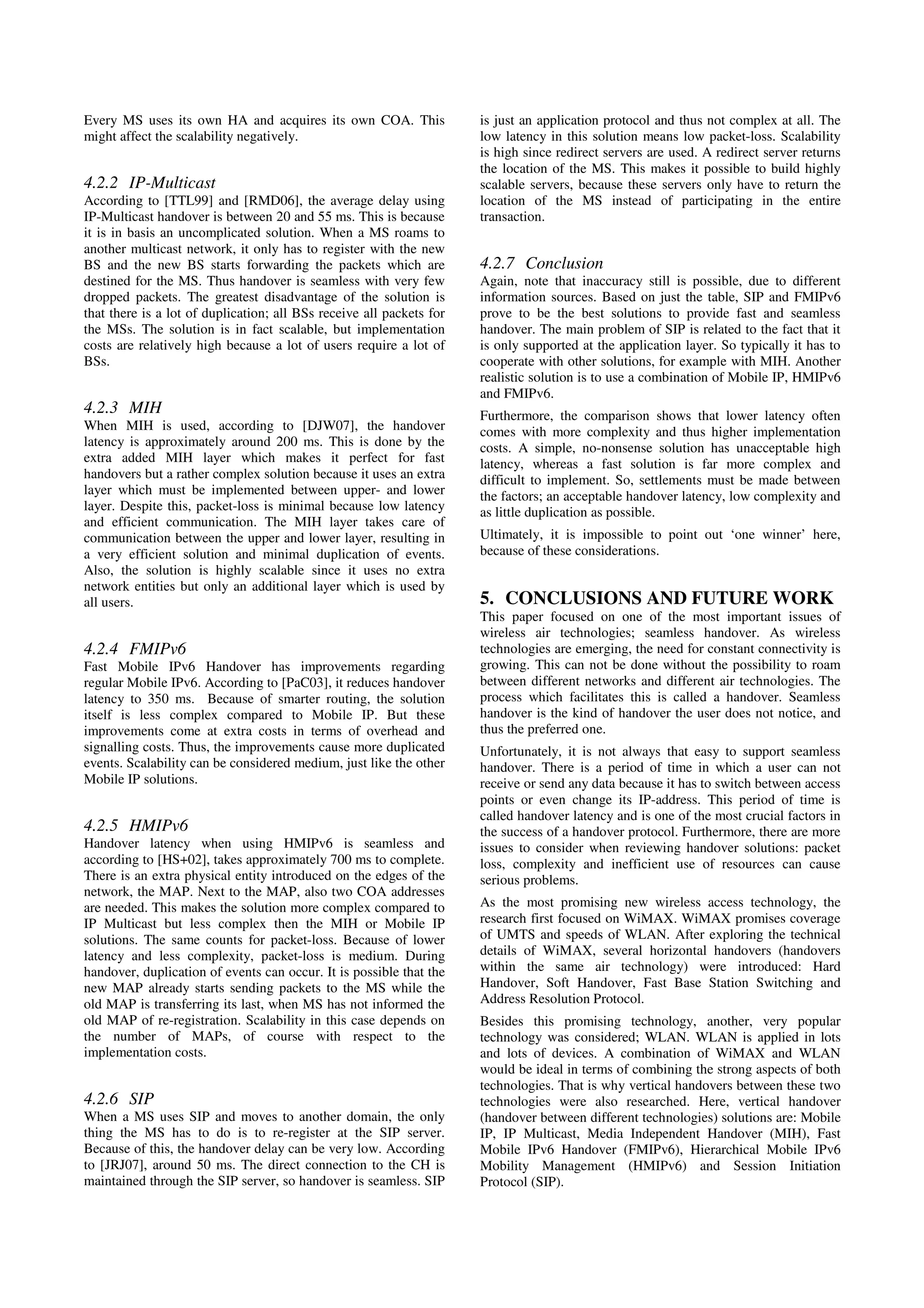 Seamless ho within wifi wimax | PDF