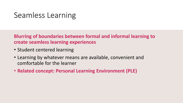 Seamless learning | PPT