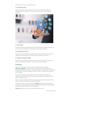 Offline Surveys: Seamlessly Collect Data Anywhere | PDF
