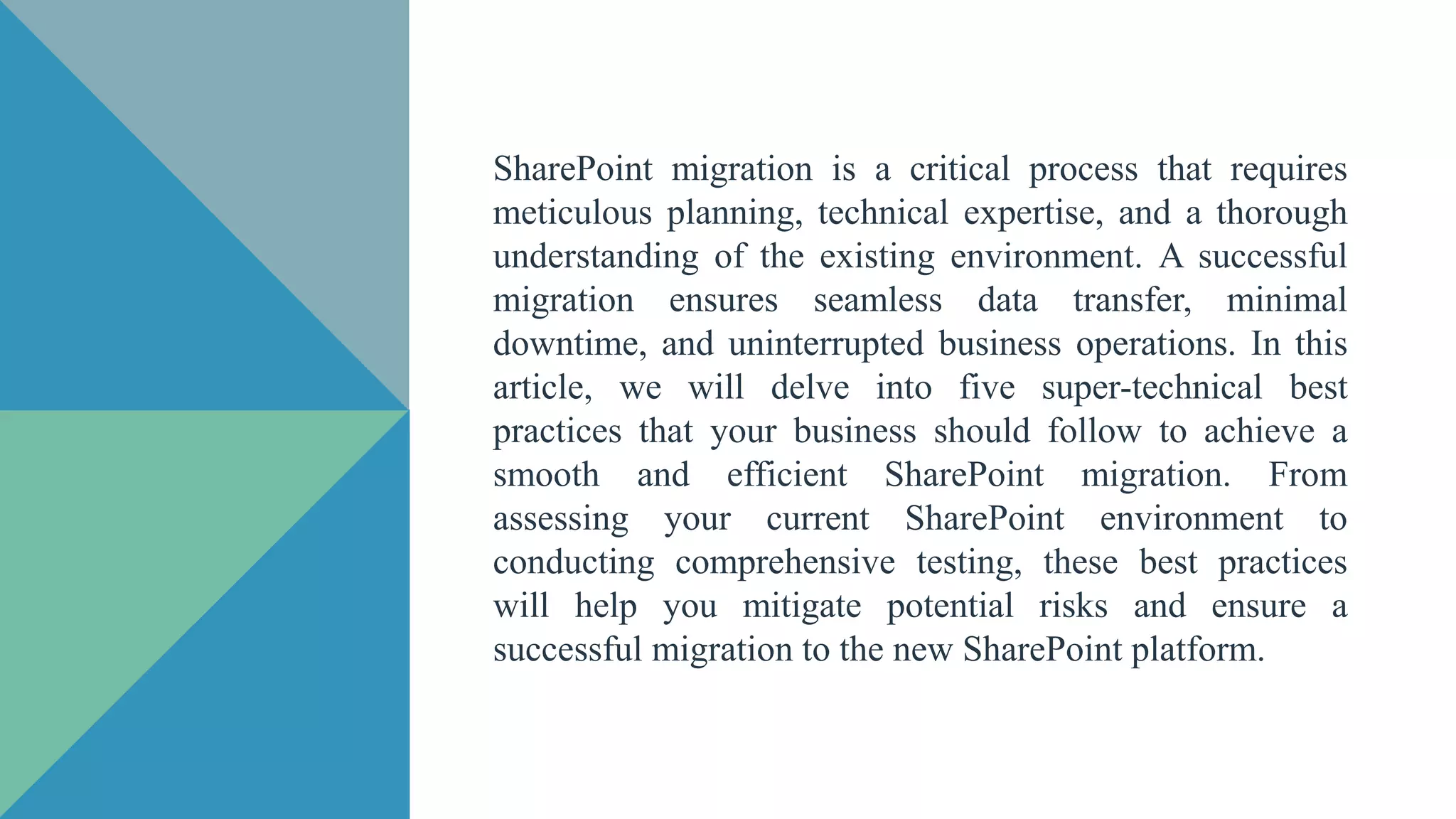 Seamless Sharepoint Migration 5 Technical Best Practices To Ensure