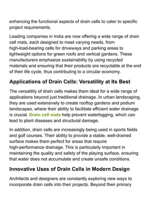 Transform Your Property with Cutting-Edge Drainage Cell Technology | PDF | Gardening | Home & Garden