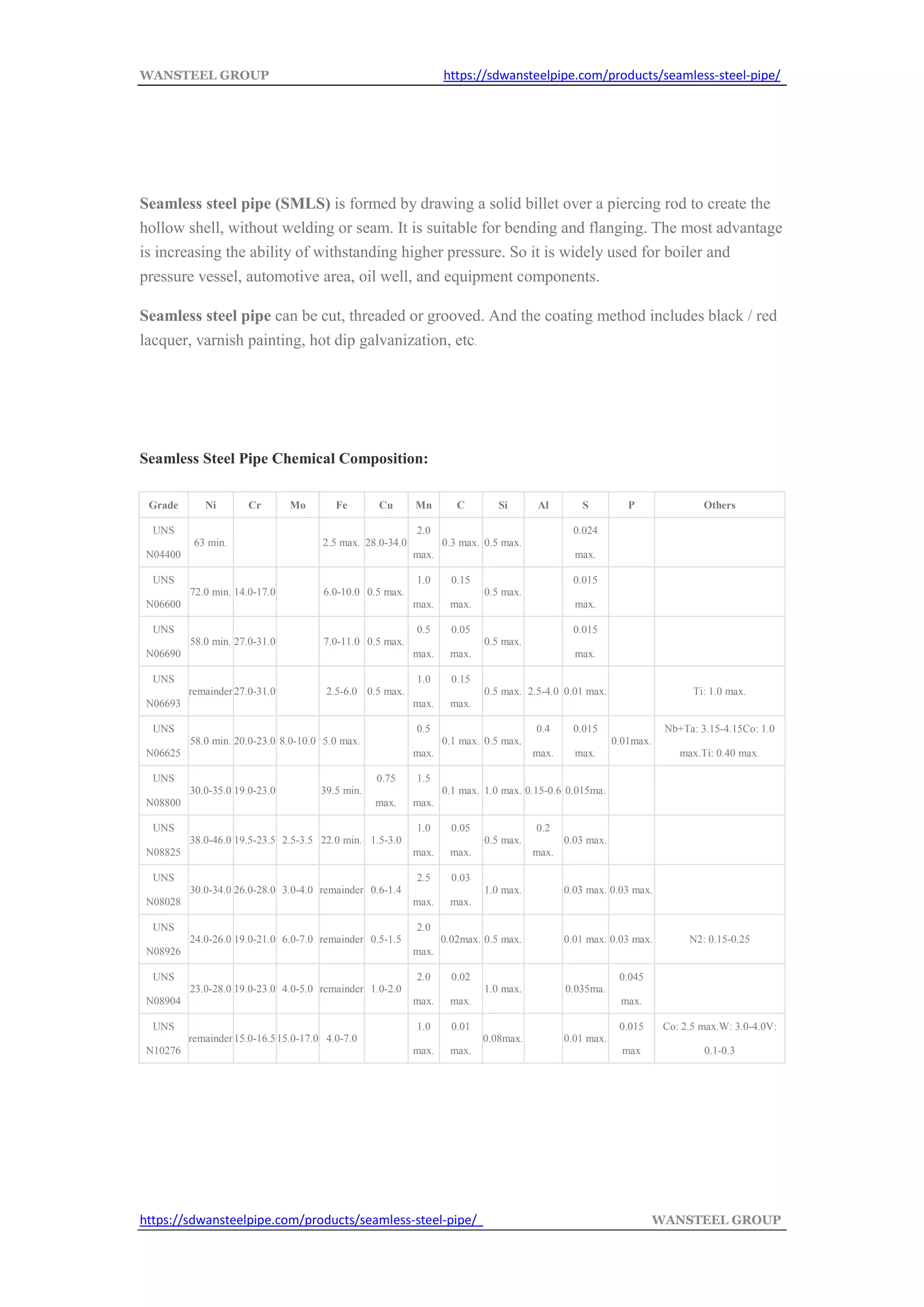Seamless steel pipe | PDF
