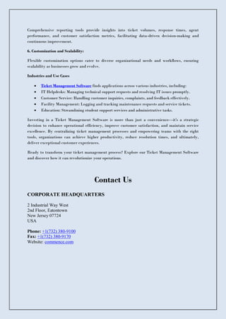 Seamless Ticket Tracking and Resolution Software | PDF