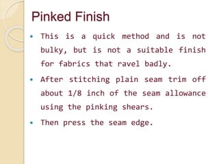 Seams and Seam Finishes | PPTX