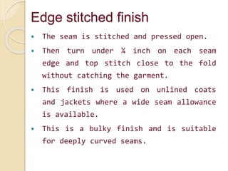 Seams and Seam Finishes | PPTX