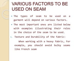 Seams and Seam Finishes | PPTX