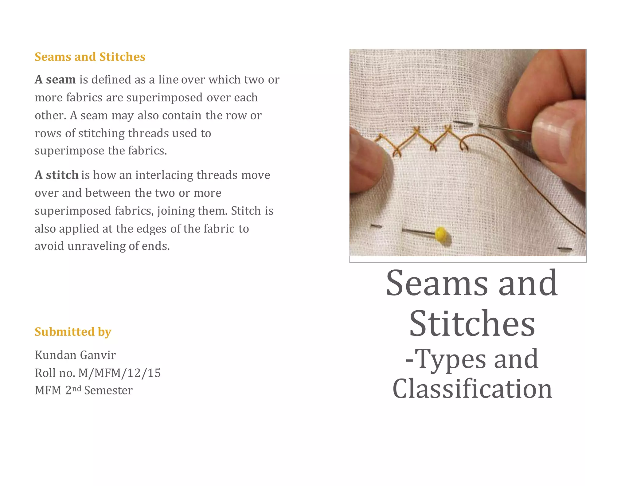 Seams and stitches | PDF