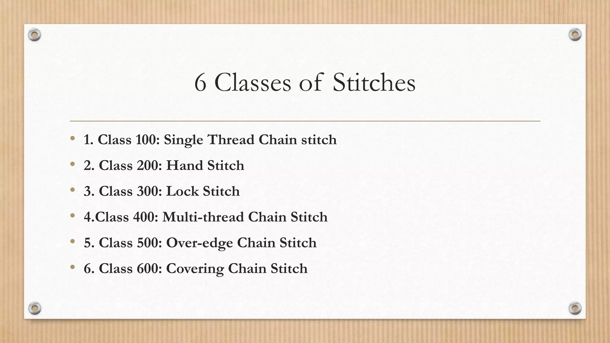 Seams and stitches | PPTX