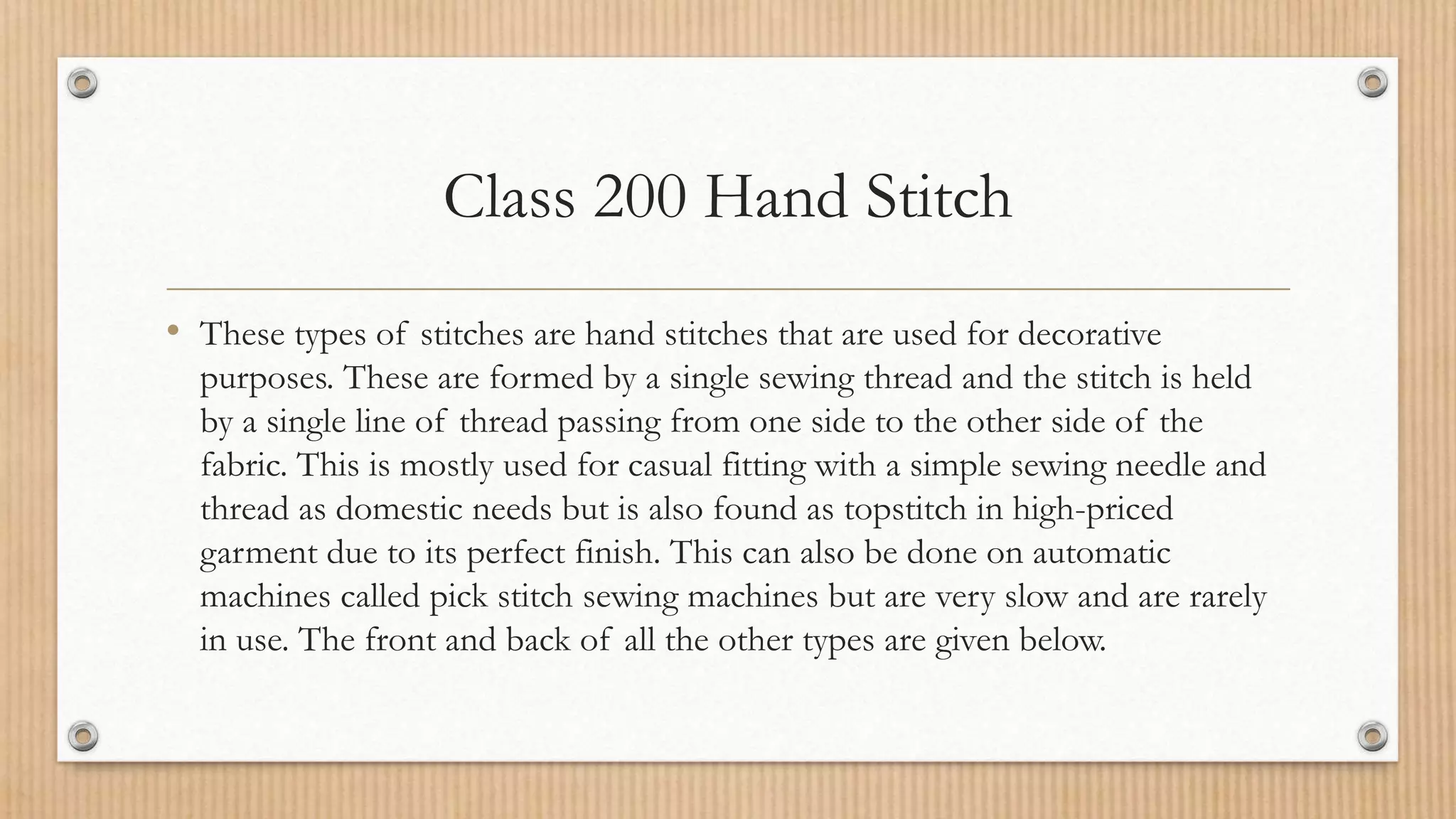 Seams and stitches | PPTX