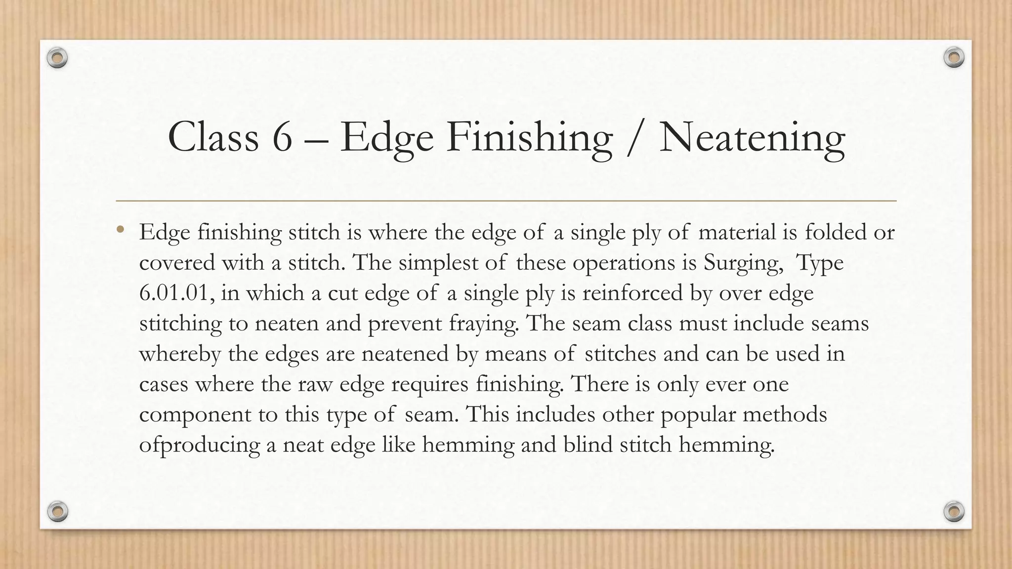 Seams and stitches | PPTX