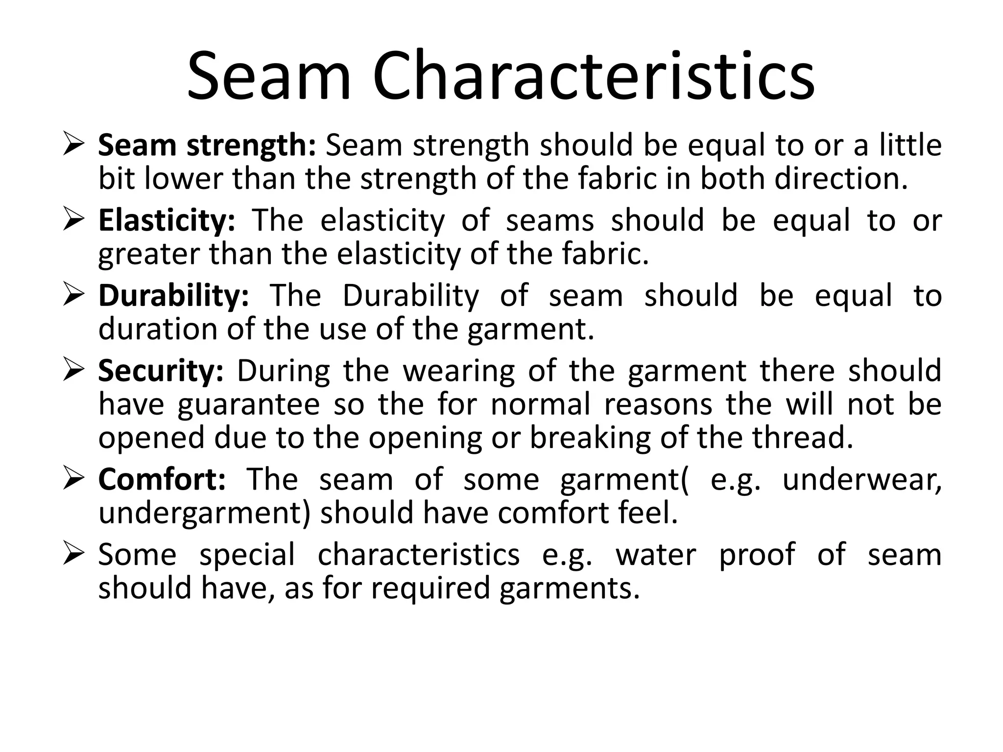 Seam and Seam classes | PPTX | Women\'s Outerwear | Women\'s Clothing