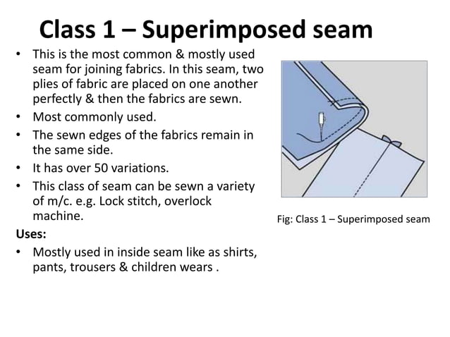 Seam and Seam classes | PPTX | Women\'s Outerwear | Women\'s Clothing