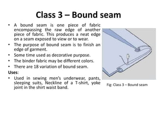 Seam and Seam classes | PPTX | Women\'s Outerwear | Women\'s Clothing
