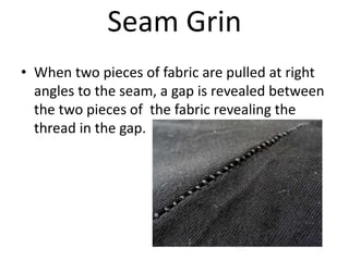 Seam slippage and seam grin | PPTX