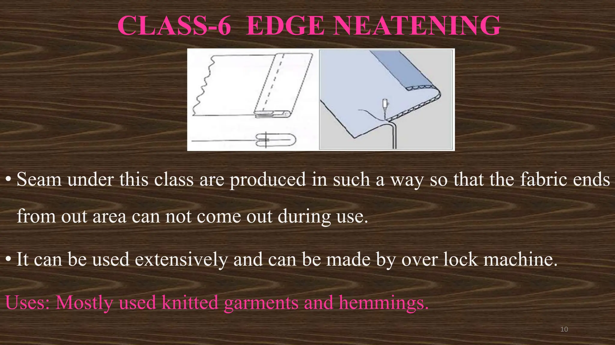 Seams & their Classification in textile clothing | PPTX