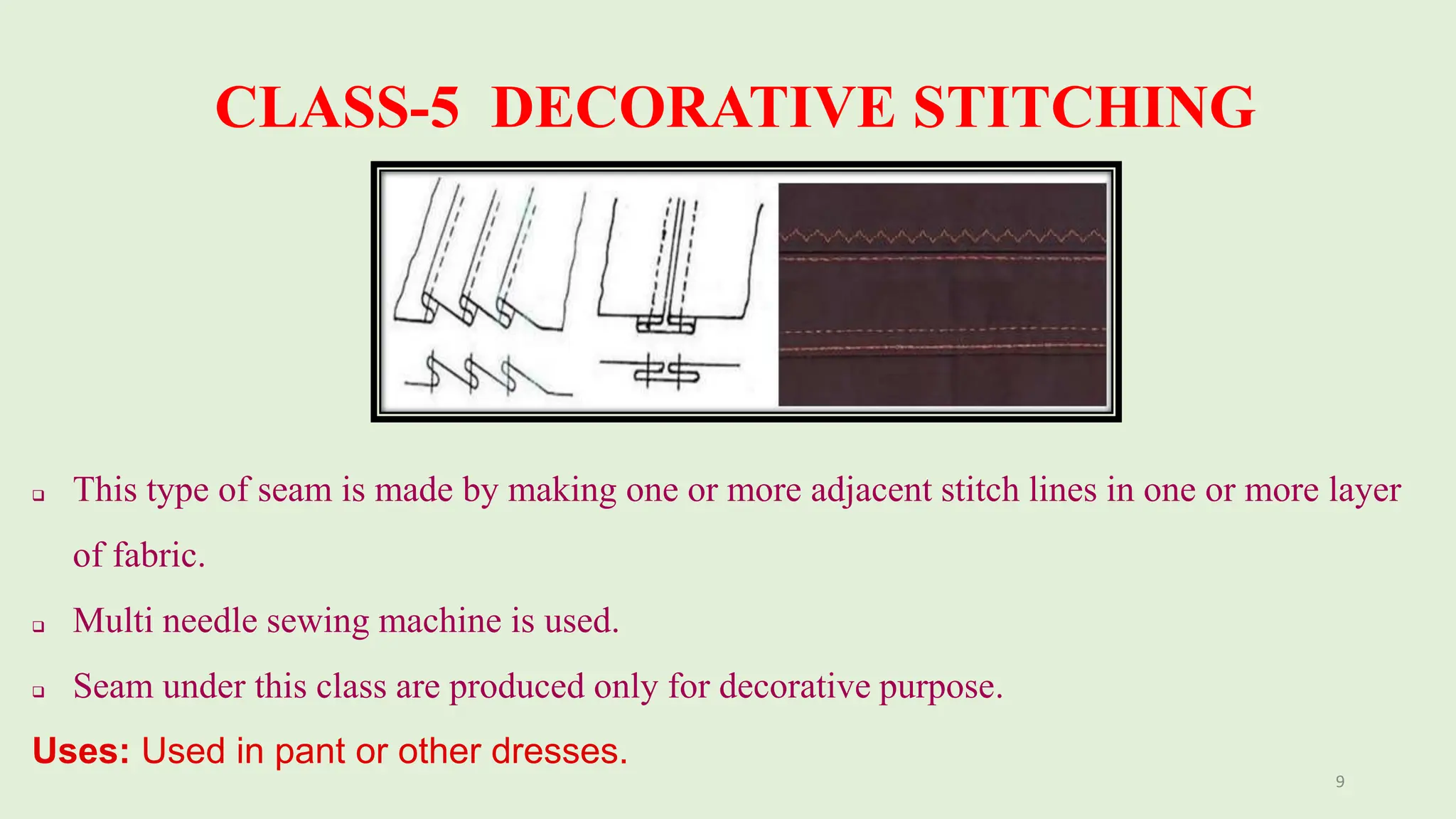 Seams & their Classification in textile clothing | PPTX