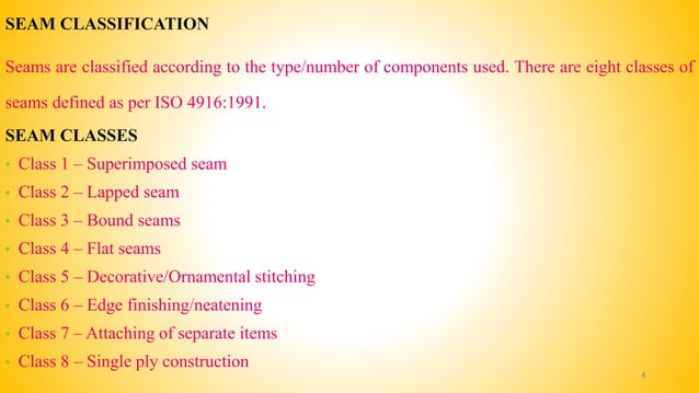 Seams & their Classification in textile clothing | PPTX | Women\'s ...