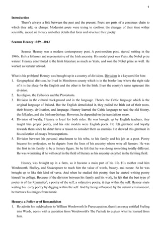 File on Seamus Heaney | PDF