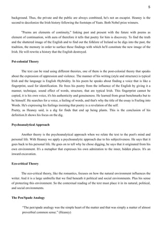 File on Seamus Heaney | PDF