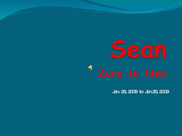Sean Zero to One | PPT
