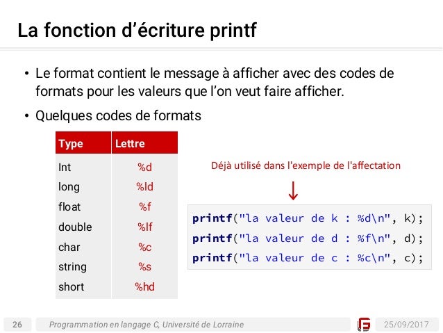 Seance 1 - Programmation en langage C