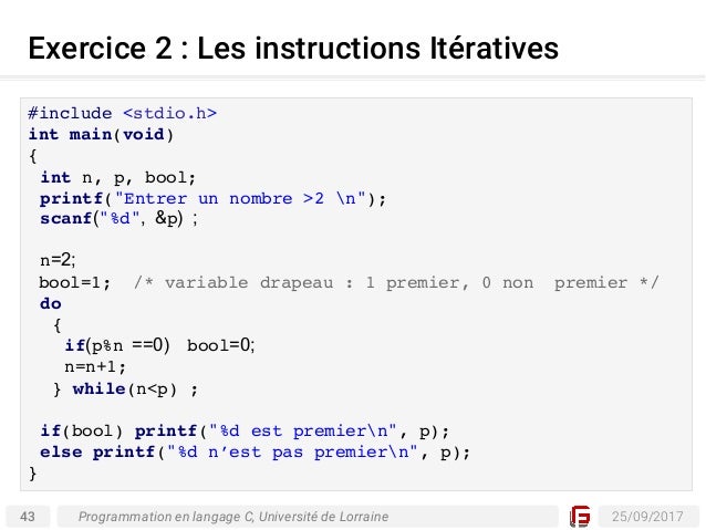 Seance 1 - Programmation En Langage C