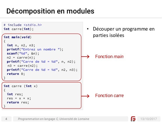 Seance 3 Programmation En Langage C