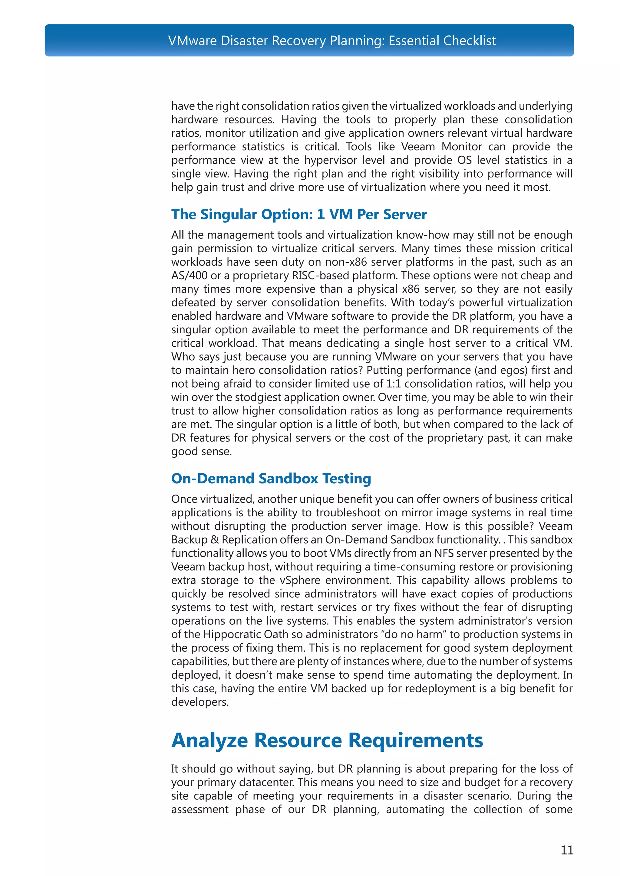 VMware Disaster Recovery Planning: Essential Checklist | PDF