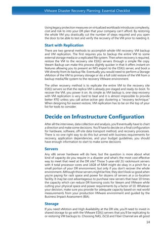 VMware Disaster Recovery Planning: Essential Checklist | PDF | Computing | Technology & Computing