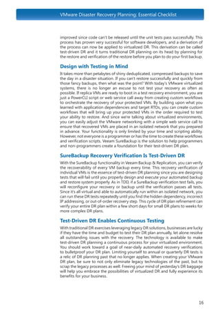 VMware Disaster Recovery Planning: Essential Checklist | PDF | Computing | Technology & Computing