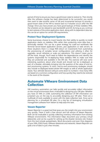 VMware Disaster Recovery Planning: Essential Checklist | PDF | Computing | Technology & Computing