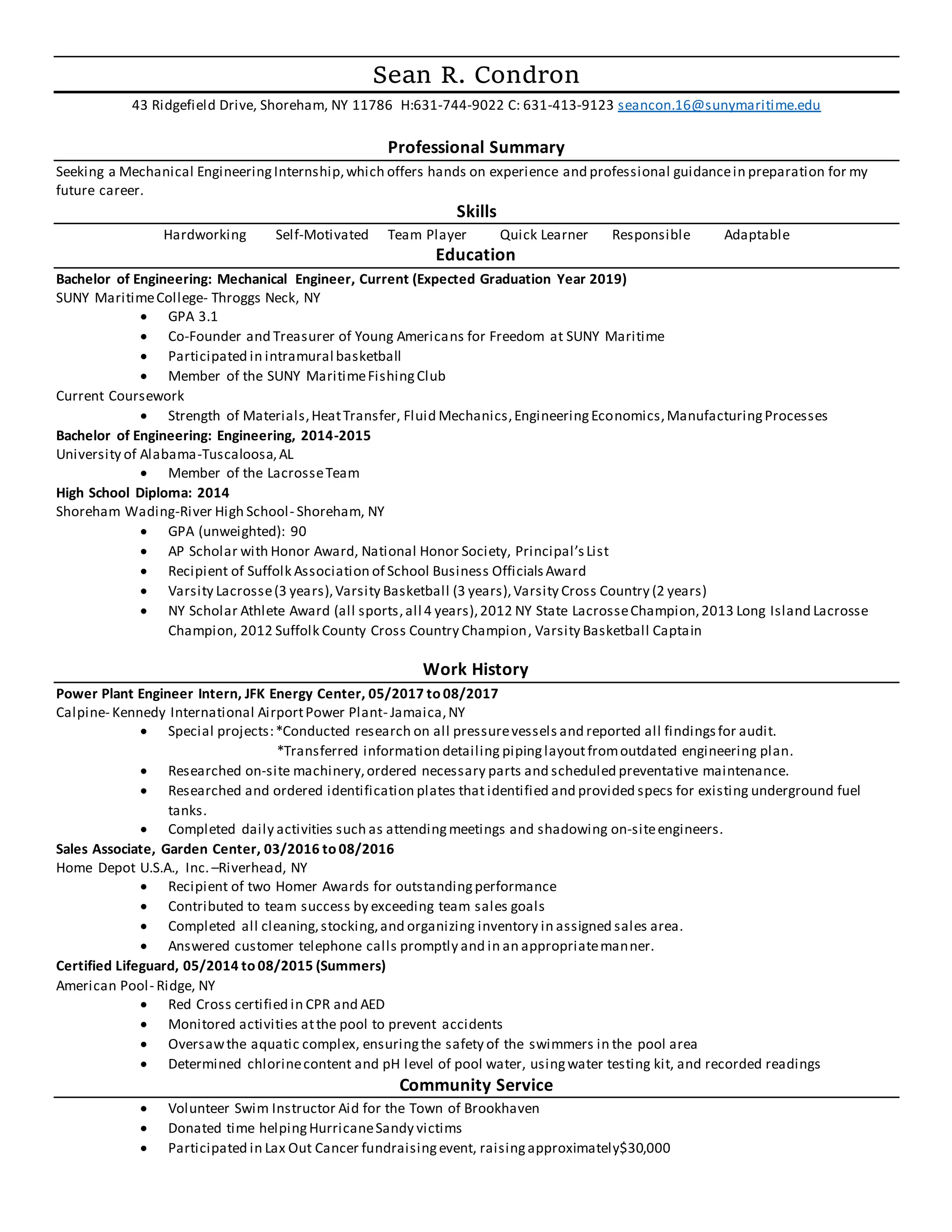 Sean Condron Resume | PDF