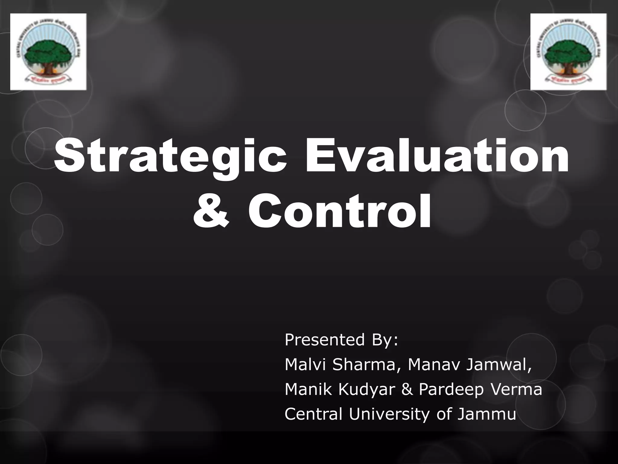 Techniques of Strategic Evaluation & Strategic | PPTX